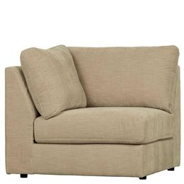 Pharao24.de Sofa Eckelement Beige f&uuml;r Modulcouch R&uuml;cken echt bezogen