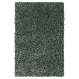 Pharao24.de Gr&uuml;ner Shaggy Hochflor Teppich in modernem Design auch L&auml;ufer