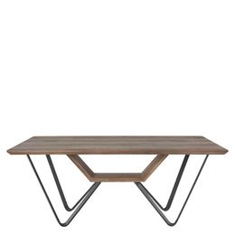 Pharao24.de Esszimmer Tisch in modernem Design Eiche Optik und Schwarz
