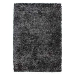Pharao24.de Hochflor Teppich in Anthrazit modern