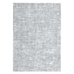 Pharao24.de Retro Teppich in hell Grau und Silberfarben 1 cm hoch