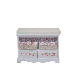 Pharao24.de Sitzbank mit K&ouml;rben Shabby Chic