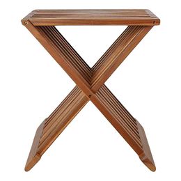 Pharao24.de Teakholz Beistellhocker 45 cm Sitzh&ouml;he modernem Design