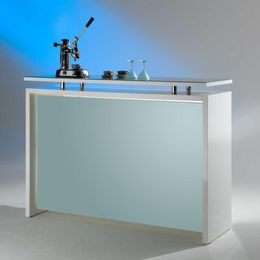 Pharao24.de Kaffeetheke in Wei&szlig; Milchglas