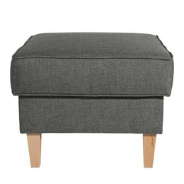 Pharao24.de Hocker Anthrazit Landhausstil aus Flachgewebe Buche Massivholz
