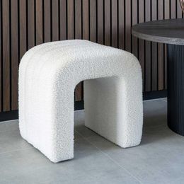 Pharao24.de Hocker Polsterhocker im Skandi Design aus Boucle Stoff