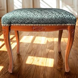 Pharao24.de Sitzhocker in Gr&uuml;n gemustert Barock Design