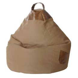 Pharao24.de Design-Sitzkissen in Beige Kunstleder