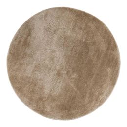 Pharao24.de Runder Teppich in Beige 160 cm Durchmesser