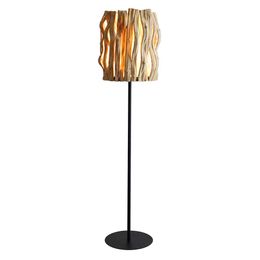 Pharao24.de Moderne Stehlampe Holz Metall 140 cm hoch 33 cm breit
