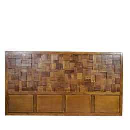 Pharao24.de Holz Kopfteil aus Teak Massivholz 220 cm breit