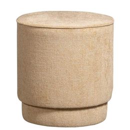 Pharao24.de Hocker Polsterhocker aus Chenillegewebe in runder Form