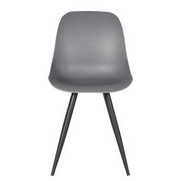 Pharao24.de Kunststoff K&uuml;chenstuhl in Anthrazit Skandi Design (2er Set)