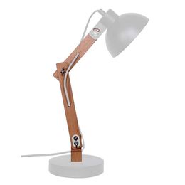Pharao24.de Tischlampe Skandi aus Massivholz Metall