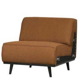 Pharao24.de Einsitzer Modulcouch Boucle in Cognac Braun Federkern Polsterung