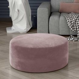 Pharao24.de Hocker Sitzpouf in Altrosa aus Samt
