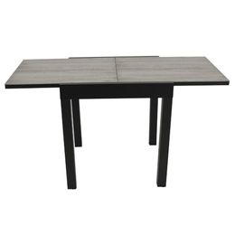 Pharao24.de Ausziehtisch Tisch aus Aluminium und Sicherheitsglas