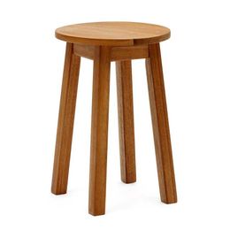 Pharao24.de Holzhocker massiv Akazie im Landhausstil 46 cm Sitzh&ouml;he