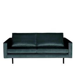Pharao24.de Zweisitzer Sofa in Petrol Samt Retro Design