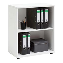 Pharao24.de Ordnerregal 65 cm in Wei&szlig; melaminbeschichtet
