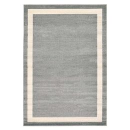 Pharao24.de Kurzflor Teppich in Grau und Cremefarben drei Gr&ouml;&szlig;en