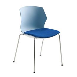 Pharao24.de Stuhl in Blaugrau Kunststoff Made in Germany