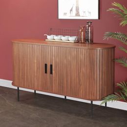 Pharao24.de Sideboard Wohnzimmerkommode in Walnussfarben 140 cm breit