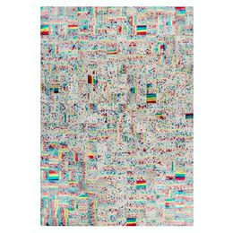 Pharao24.de Patchwork Teppich in Bunt kurzem Echtfell
