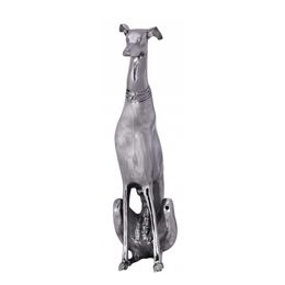 Pharao24.de Hunde Figur Metall aus Aluminium 70 cm hoch