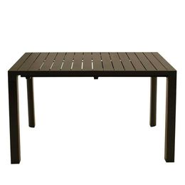 Pharao24.de Aluminium Terrassentisch in Dunkelgrau Front Butterflyauszug