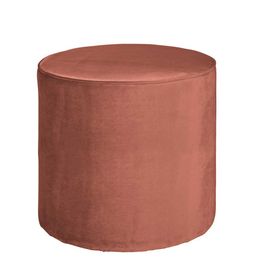 Pharao24.de Design Pouf in Rosa Samt modern