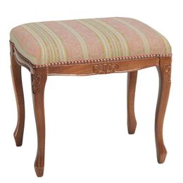 Pharao24.de Polsterhocker Sitzhocker mit Streifenmuster in Rosa