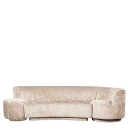 Pharao24.de Loungesofa Bigsofa aus Chenillegewebe im Skandi Design (dreiteilig)