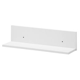 Pharao24.de Wandboard Wandregal mit R&uuml;ckwand in Wei&szlig; matt (2er Set)