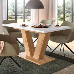 Pharao24.de Tisch Esszimmer K&uuml;chentisch mit V Fu&szlig;gestell in modernem Design