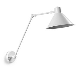 Pharao24.de Verstellbare Metall Wandlampe in Wei&szlig; Skandi Design