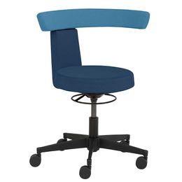 Pharao24.de Arbeitsdrehhocker mit Armablage modernem Design