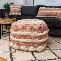 Pharao24.de Stoffhocker in Altrosa Boho Style