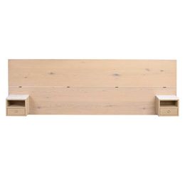 Pharao24.de Einzelnes Bett Kopfteil in Holz White Wash Wildeiche Massivholz