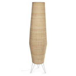 Pharao24.de Rattan Stehleuchte im Skandi Design 120 cm hoch 32 cm breit