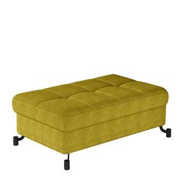 Pharao24.de Polsterhocker Couchhocker in Currygelb aus Webstoff