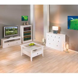 Pharao24.de komplett Wohnzimmer in Wei&szlig; (vierteilig)