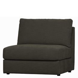 Pharao24.de Einsitzer Element Sofa Anthrazit in modernem Design R&uuml;cken echt bezogen