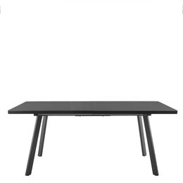Pharao24.de Esszimmertisch in Schwarz 40 cm Kulissenauszug