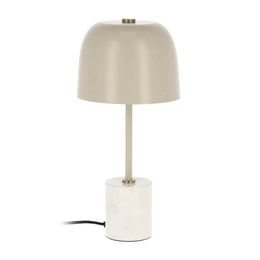 Pharao24.de Nachttischlampe in Wei&szlig; Beige