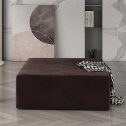 Pharao24.de Hocker Couchhocker in Dunkelbraun und quadratischer Form