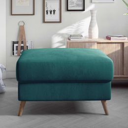 Pharao24.de Couchhocker Sitzhocker mit Vierfu&szlig;gestell aus Holz in quadratischer Form