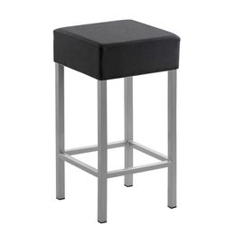 Pharao24.de Moderner K&uuml;chenhocker 64 cm Sitzh&ouml;he Vierfu&szlig;gestell aus Metall
