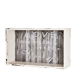 Pharao24.de H&auml;ngeregal im Shabby Chic Design Wei&szlig; Grau