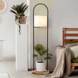 Pharao24.de Stehleuchte modern 153 cm hoch Akazie Massivholz und Metall